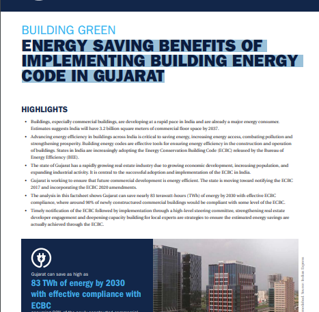 ENERGY SAVING BENEFITS OF IMPLEMENTING BUILDING ENERGY CODE IN GUJARAT ...